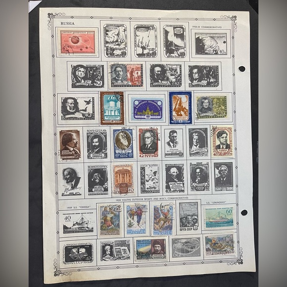 Design | 26 Vintage Ussr Soviet Union Postage Stamps Collection Russia ...